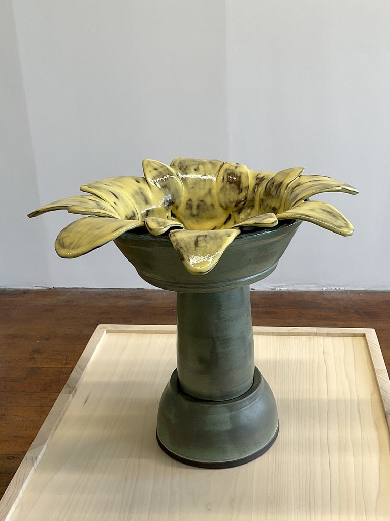 Sunflower Birdbath - Peter Kelly Gallery